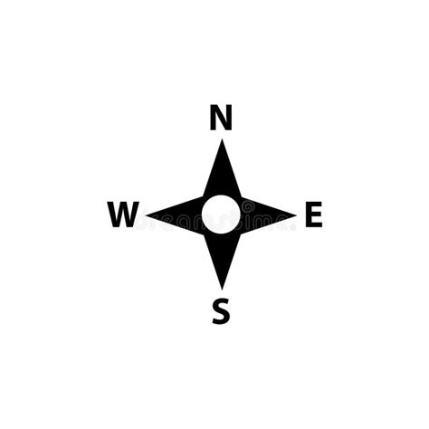 Compass Nautical Icon Flat Vector Template Design Trendy Stock Vector Illustration Of