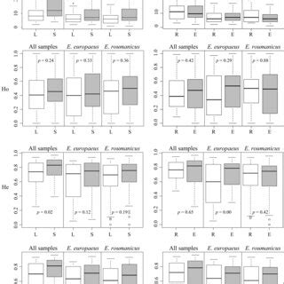 Boxplots Describing Variability And Genetic Diversity Measurements Per Download Scientific