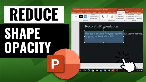 How To Reduce Shape Opacity In Powerpoint Step By Step Tutorial Youtube