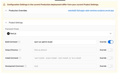 expose a build from next js help vercel community