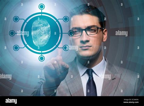Biometrics Security Access Concept With Fingerprint Stock Photo Alamy