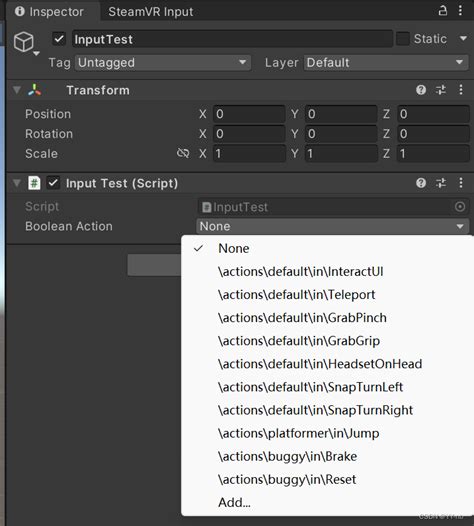 Unity Steamvr 开发教程：steamvr Input 输入系统（2x 以上版本） Csdn博客
