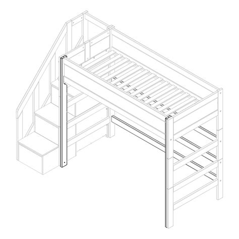 Lifetime Bedonderdelen Voor Hoogslaper Met Zij Entree Bedderie De Boer