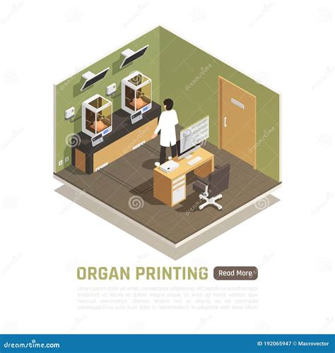 3d Printing Isometric Composition Stock Illustration Illustration Of