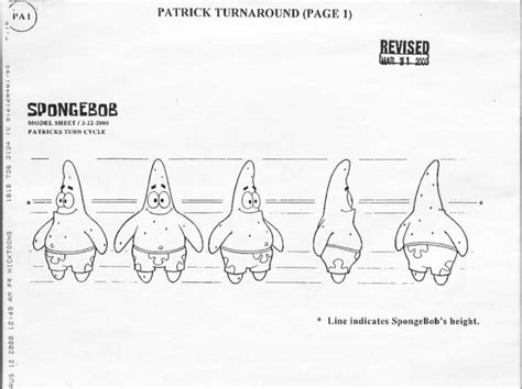 Spongebob Squarepants 1999 Current Part 1 Model Sheets Turnarounds Character References