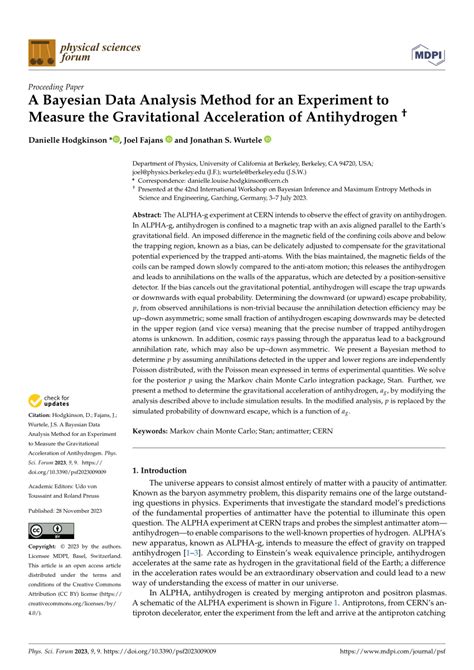 Pdf A Bayesian Data Analysis Method For An Experiment To Measure The