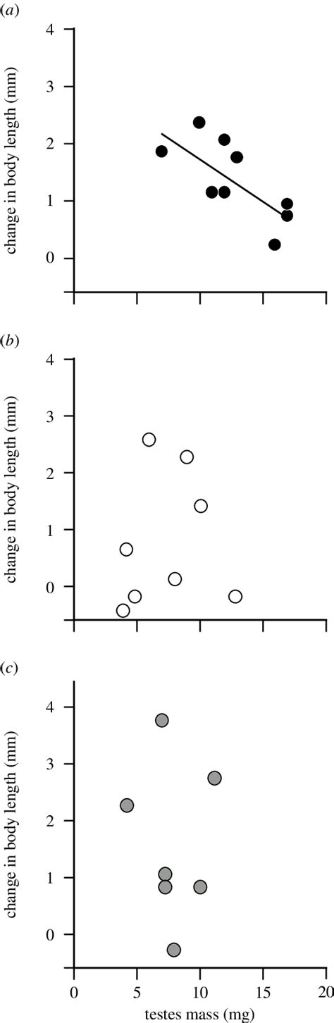 Relations Between Testes Mass And The Change In Body Length SL Of Download Scientific Diagram