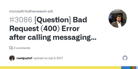 Question Bad Request 400 Error After Calling Messaging Hero Card And Calling Await Method