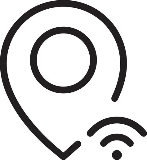 Location Wifi Map Pin Line Icon 4917014 Vector Art At Vecteezy