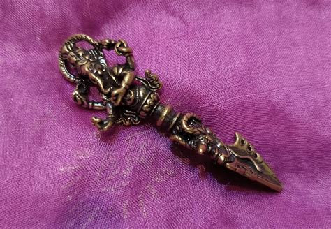 Phurba Small Tibetan Buddhist Bronze Dagger Tibet Buddhism Tantra Crafts Bronze Etsy