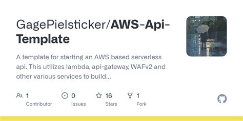 Github Gagepielsticker Aws Api Template A Template For Starting An Aws Based Serverless Api