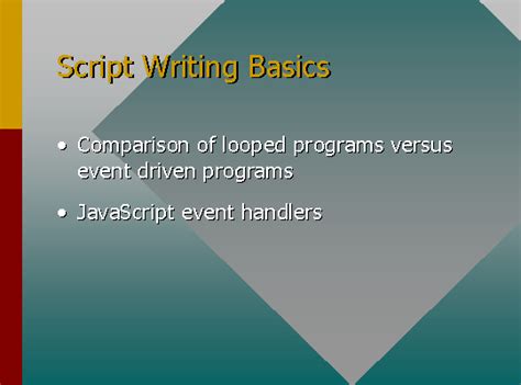 Script Writing Basics