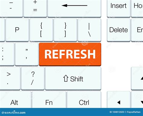 Refresh Orange Keyboard Button Stock Illustration Illustration Of Refresh Change 104812603