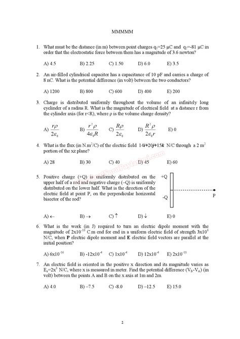 Physics Spring Semester Midterm Questions Sayfa Vize ve Final Soruları Paylaşım