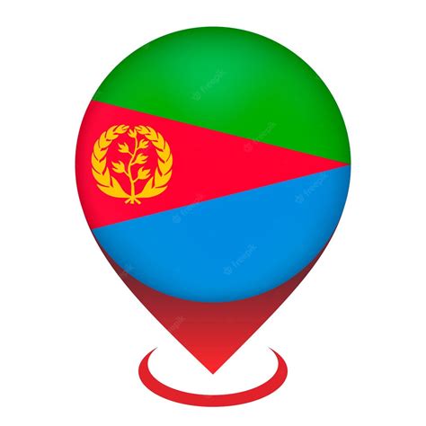 Premium Vector Map Pointer With Contry Eritrea Eritrea Flag Vector Illustration