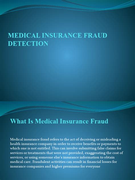 Medical Insurance Fraud Detection Pdf Insurance Big Data