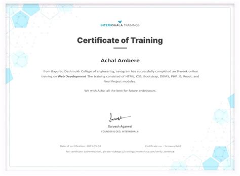 Achal Ambere On Linkedin Webdevelopmentinternship Connections Share