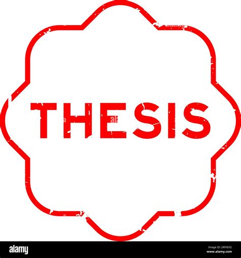 Grunge Red Thesis Word Rubber Seal Stamp On White Background Stock Vector Image And Art Alamy
