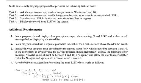 Solved Write An Assembly Language Program That Performs The Chegg