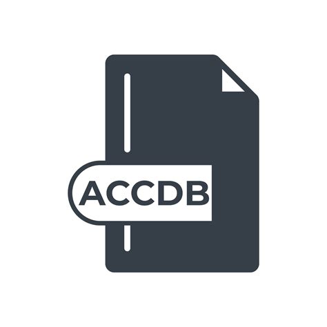 Accdb File Format Icon Accdb Extension Filled Icon Vector