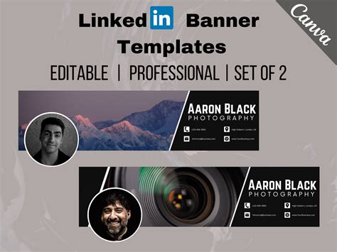 Editable Linkedin Banner Canva Template Editable Linkedin Background Linked In Photography
