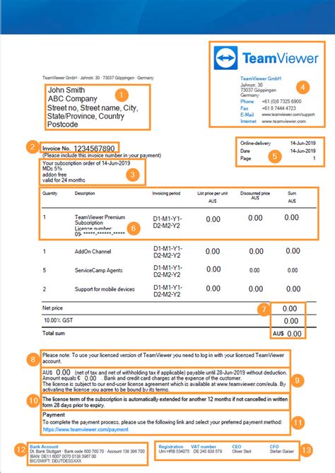 How To Find The Invoice Number TeamViewer Support