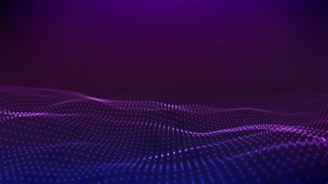 Premium Vector Digital Technology Wave Abstract Background With Dots Moving In Space