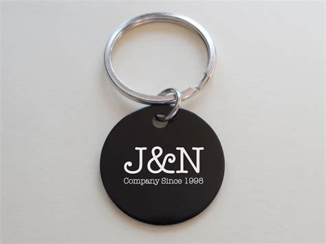 Customized Laser Engraved Logo Keychain Logo Engraved Etsy