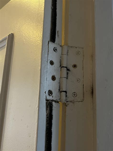 How To Fix This Hinge This Heavy Door Has Been Pulling The Hinge Out Over Time Ive Tried