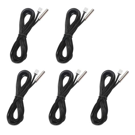 5pcs 10k B3950 Temperature Probe 25 To 125 Degree Celsius Temp Sensor 3 Meters