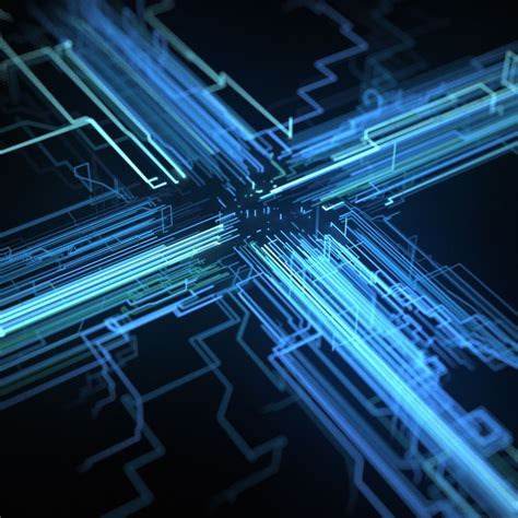 Abstract Blue Background With Intersecting Shapes