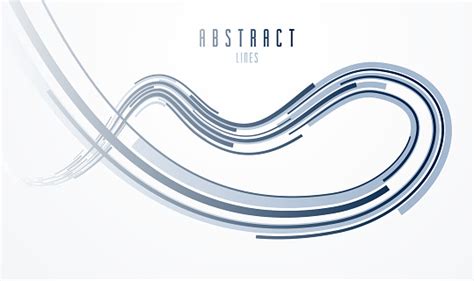 3d 라인은 과학 또는 기술적 추상적 배경 미래 기술 및 과학 테마 동적 모션 요소 디자인 광고 또는 포스터 또는 커버를위한 템플릿을 벡터 케이블에 대한 스톡 벡터 아트 및