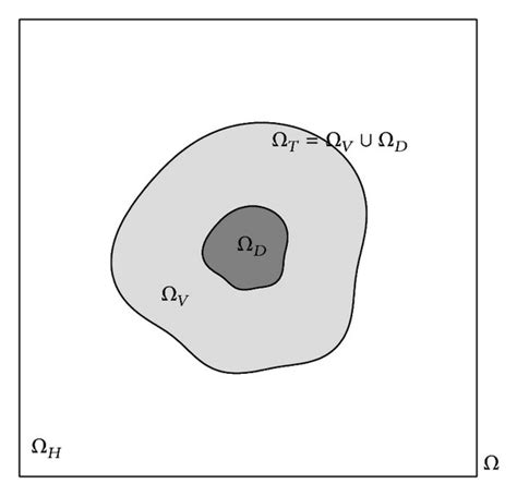 Schematic Of The Domain For Tumor Simulation Ω Ωh Ωv Ωd And Ωt Are Download Scientific