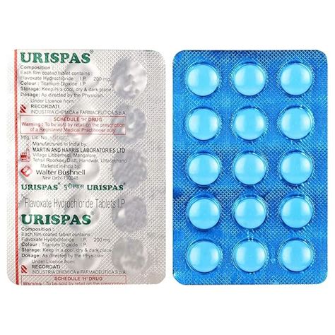 Urispas Strip Of 15 Tablets Health And Personal Care