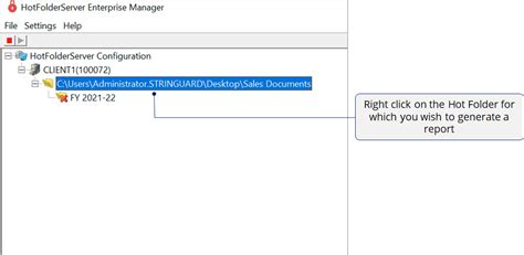 Generating Hot Folders Reports