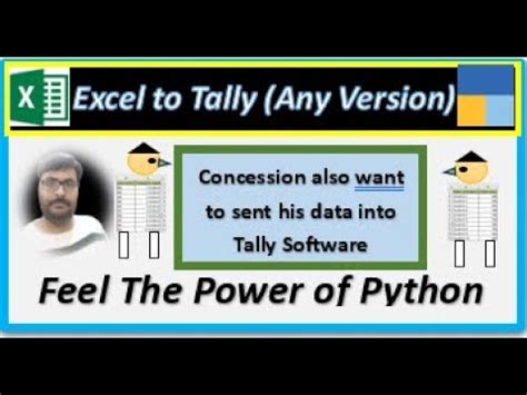 Excel To Tally Using Python Fees Concession Part 1st YouTube