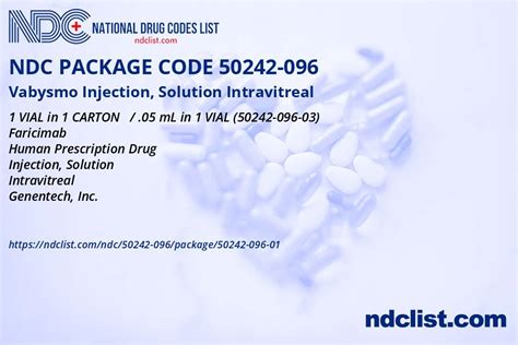 Ndc Package 50242 096 01 Vabysmo Injection Solution Intravitreal