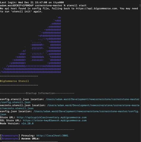 No API Host Found In Config File Issue 1047 Bigcommerce Stencil