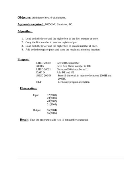 Experiment 4 Mp 8085 Lab Manual Pdf