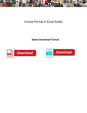 Fillable Online Invoice Format In Excel Arabic Invoice Format In Excel Arabic Manuals Fax Email