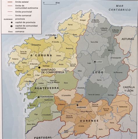 Plano De Galicia España Galicia Maps Atcye