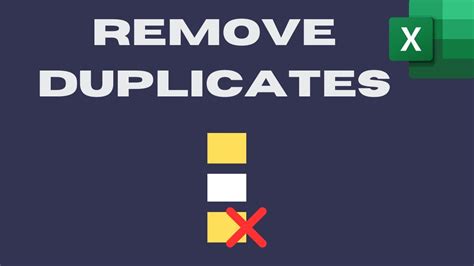 How To Remove Duplicates In Excel Youtube