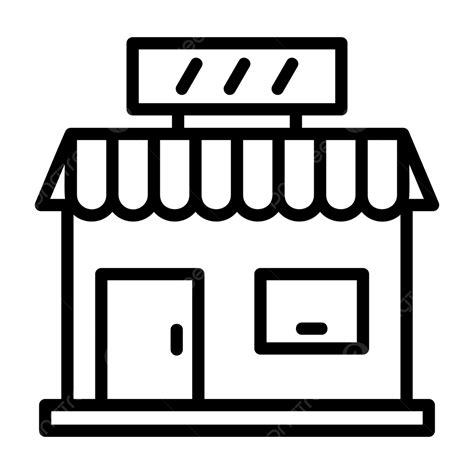 Store Line Icon Vector Store Icon Building Ecommerce Png And Vector