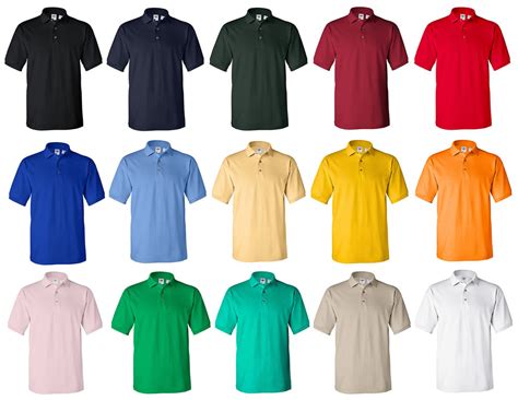Polo Shirt Color Chart