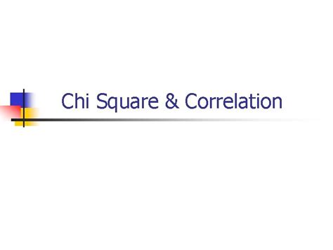 Chi Square Correlation Nonparametric Test Of Chi 2