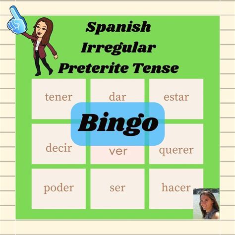 Spanish Irregular Preterite Tense Verbs Bingo In 2022 Irregular