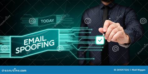 Hand Writing Sign Email Spoofing Business Approach Secure The Access And Content Of An Email