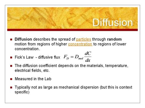 The Advection Dispersion Equation Contaminant Transport Modelling Contaminant