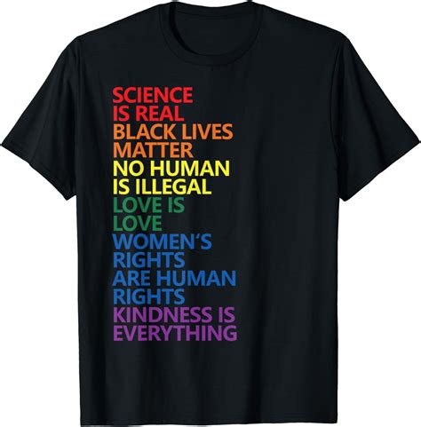 Science Is Real Black Lives Matter Lgbt Pride Blm Equality T Shirt