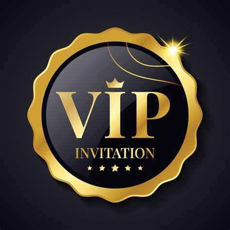 Luxury Vip Badge Logo Vector Golden Banner Illustration 24183680 Vector Art At Vecteezy